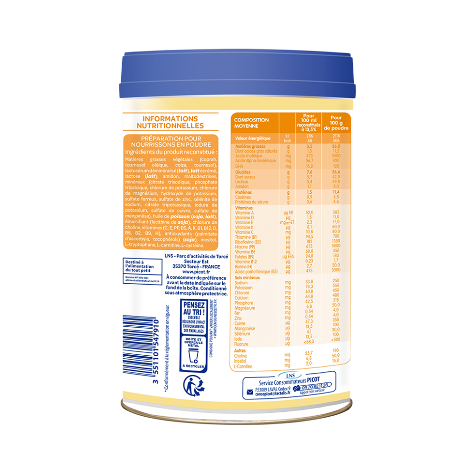 Picot 1er âge - Lait pour nourrisson de 0 à 6 mois • Laboratoires Picot